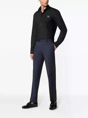 Philipp Plein Straight-leg Wool-blend Trousers