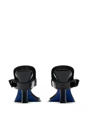 Burberry Leather High Heel Sandals - Black
