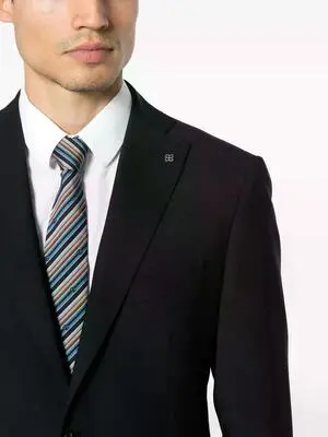 Tagliatore Brooch-detail Single-breasted Suit - Blue