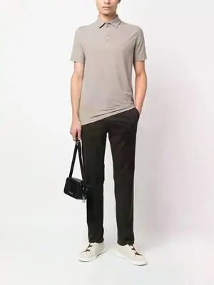 ZANONE Short-sleeved Polo Shirt - Neutrals
