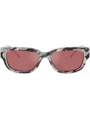 DIESEL® Square Frame Sunglasses With Tortoiseshell Effect - Grey
