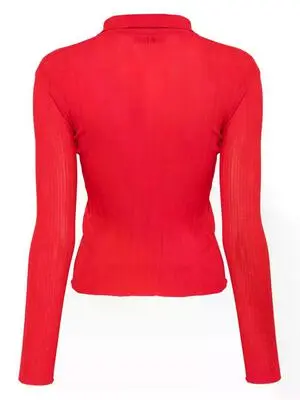 MANUEL RITZ Ribbed Top - Red