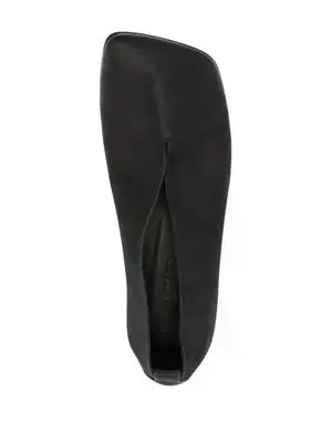 UMA WANG Asymmetric-toe Leather Ballet Shoes