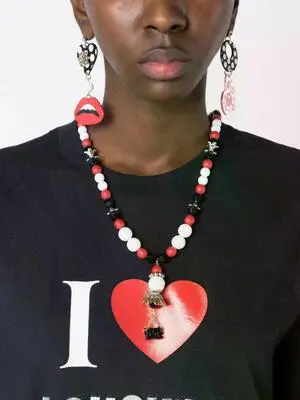 AMIR SLAMA Charm-detail Beaded Necklace