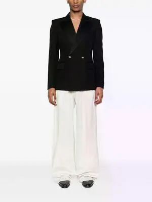 Amiri High-waist Wide-leg Trousers With Lurex Detailing