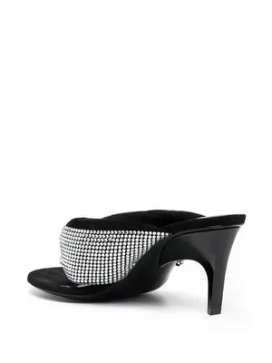 Attico Rhinestone-embellished Leather 70mm Sandals