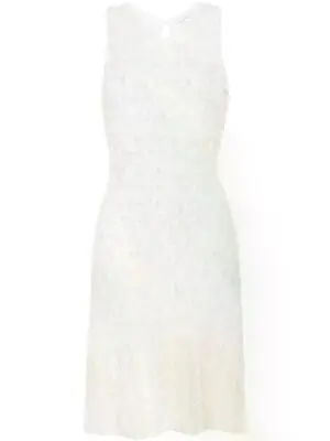 Chloé Frayed Mini Dress - Neutrals