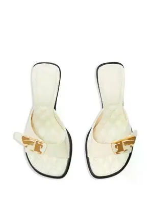Burberry Bay Leather Mules