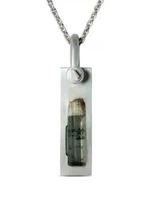 PARTS OF FOUR Plate Verdelite Pendant Necklace - Silver