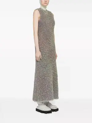 JIL SANDER V-neck Sleeveless Midi Dress