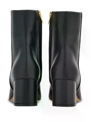 FERRAGAMO 60mm Gancini-buckle Leather Ankle Boots