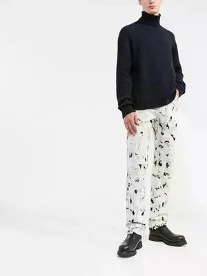 Palm Angels Logo-knit Roll-neck Jumper