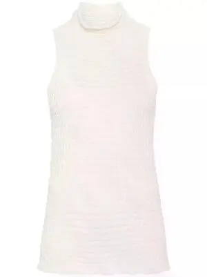JIL SANDER High-neck Knitted Top - Neutrals