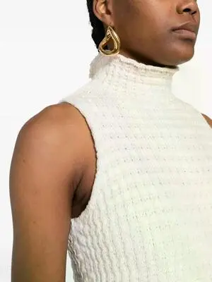 JIL SANDER High-neck Knitted Top - Neutrals