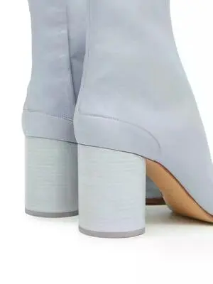 MAISON MARGIELA Tabi 80mm Leather Ankle Boots - Blue
