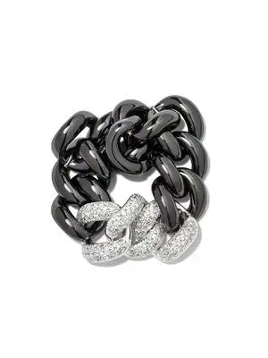 Shay 18k White Gold Diamond Link Ring