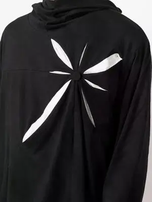 KUSIKOHC Origami-pattern Cotton Hoodie