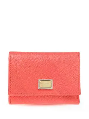 Dolce & Gabbana Logo-plaque Leather Wallet - Red