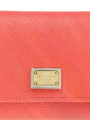Dolce & Gabbana Logo-plaque Leather Wallet - Red