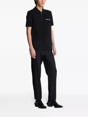 Balmain Embroidered-logo Cotton Polo Shirt
