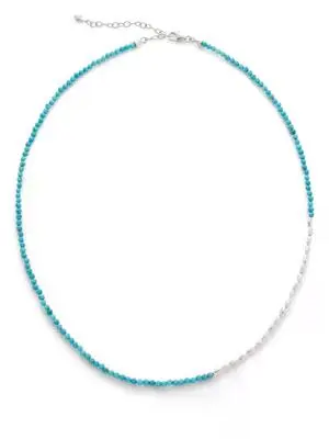 Monica Vinader Nugget Gemstone Beaded Necklace - Silver
