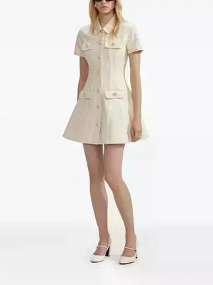 SELF-PORTRAIT Denim Mini Shirt Dress