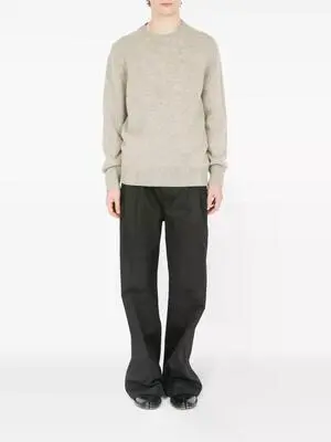 MAISON MARGIELA Crew Neck Four-stitch Jumper - Neutrals