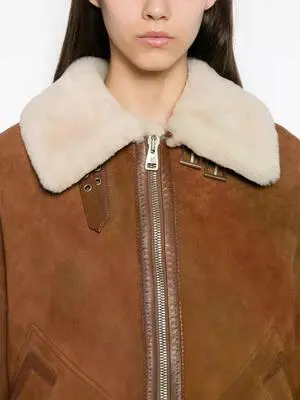 Ermanno Scervino Suede Jacket With Shearling Details