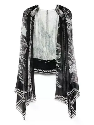 Elie Saab Printed Chiffon Blouse