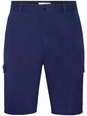 Philipp Plein Logo Plaque Cargo Shorts - Blue