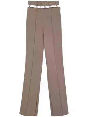 Rokh Belt-detail Straight Trousers - Brown