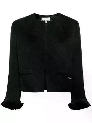 Miu Miu Floral-matelassé Cropped Jacket