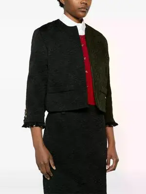 Miu Miu Floral-matelassé Cropped Jacket