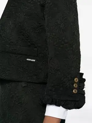 Miu Miu Floral-matelassé Cropped Jacket