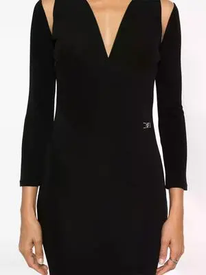 Dsquared2 Logo-plaque Mesh-detail Dress