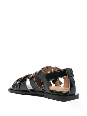 GANNI Eyelet-detailing Flat Sandals