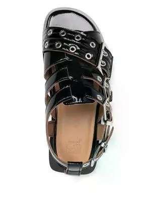 GANNI Eyelet-detailing Flat Sandals