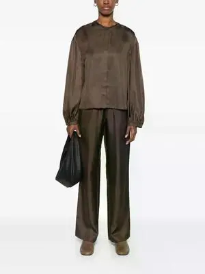 Loulou De Saison Alera Straight-leg Trousers - Brown