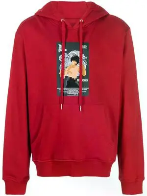 MOSTLY HEARD RARELY SEEN 8-BIT Year Of The Dragon Cotton Hoodie - Red