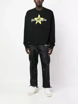 Palm Angels Star Sprayed-print Sweatshirt