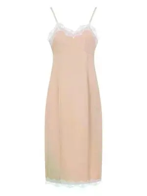 Carven Lace-trim Dress - Pink