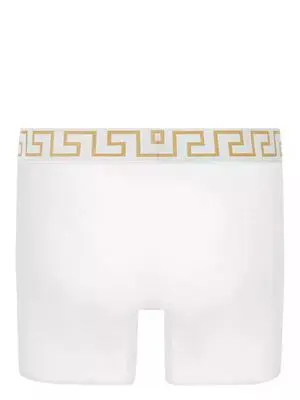Versace Cotton-jersey Long Trunks - White