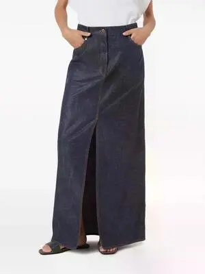 Brunello Cucinelli Denim Maxi Skirt