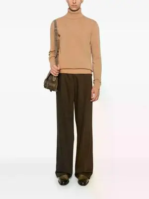 NUUR Merino Wool-cashmere Blend Roll-neck Sweater - Neutrals