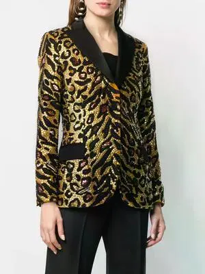 Moschino Tiger Sequin-embellished Blazer