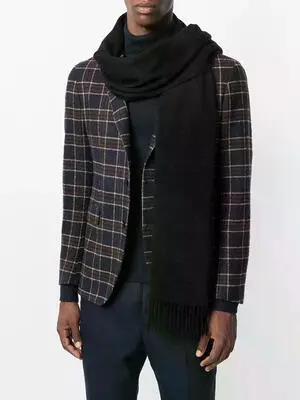 N.peal Large Woven Scarf - Black