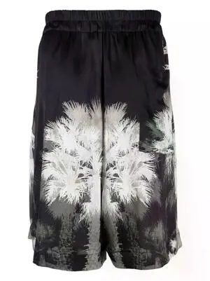 LANEUS Palm Tree Print Shorts