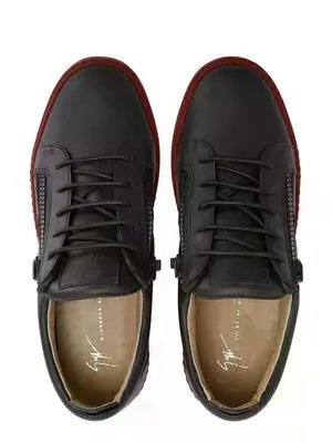 GIUSEPPE ZANOTTI Frankie Double-zip Low-top Sneakers - Black