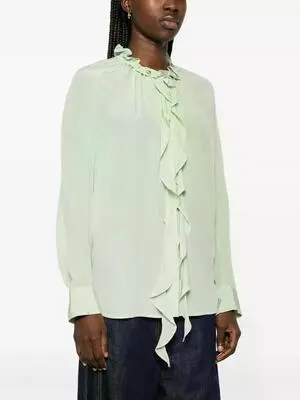 Victoria Beckham Ruffled Silk Shirt