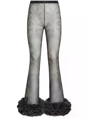 Etro Printed Silk Flared Trousers